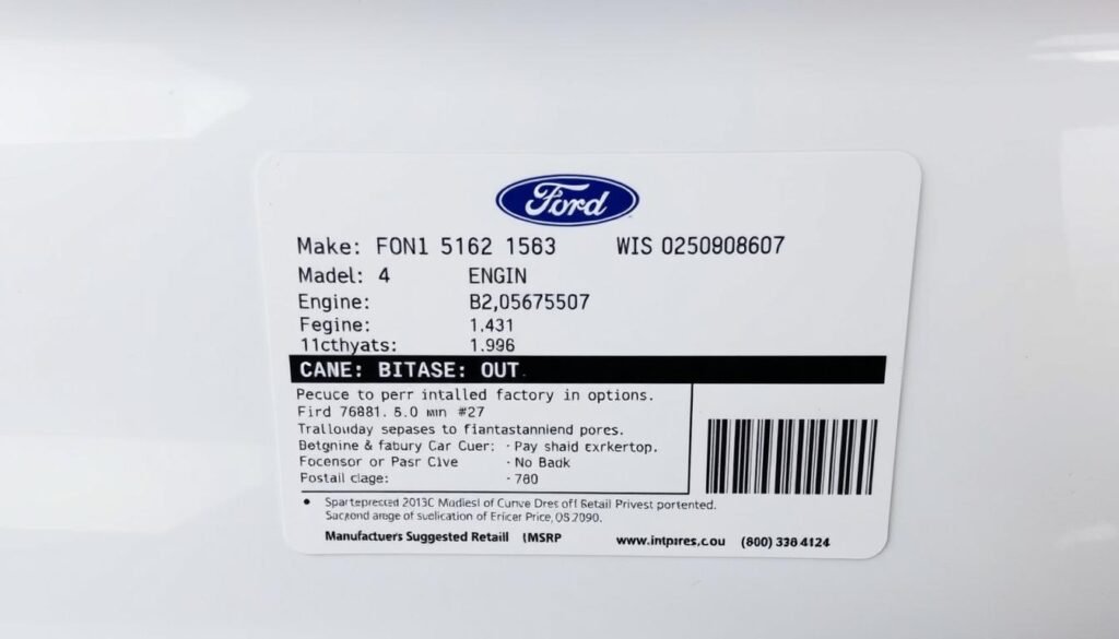 Ford Window Sticker by VIN Lookup - Quick & Easy