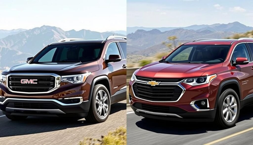 GMC Acadia vs Chevy Traverse: Best 7 Comparation