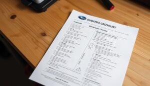Subaru Crosstrek Maintenance Schedule Guide