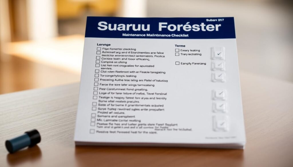 Subaru Forester Maintenance Schedule Guide