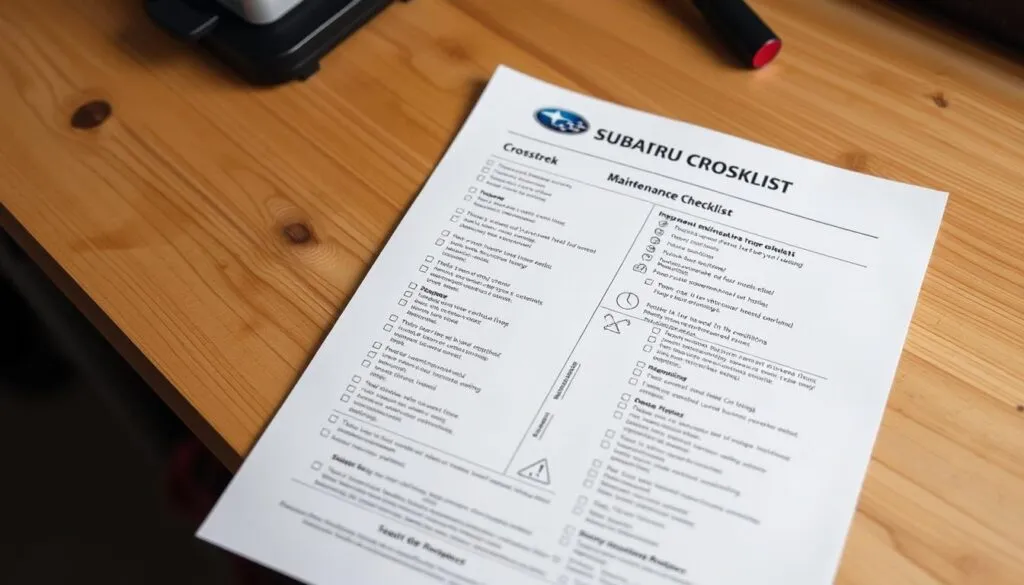 Subaru Crosstrek Maintenance Schedule Guide